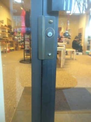 Aluminum Storefront Door Security Reinforcement to Prevent Break-ins ...